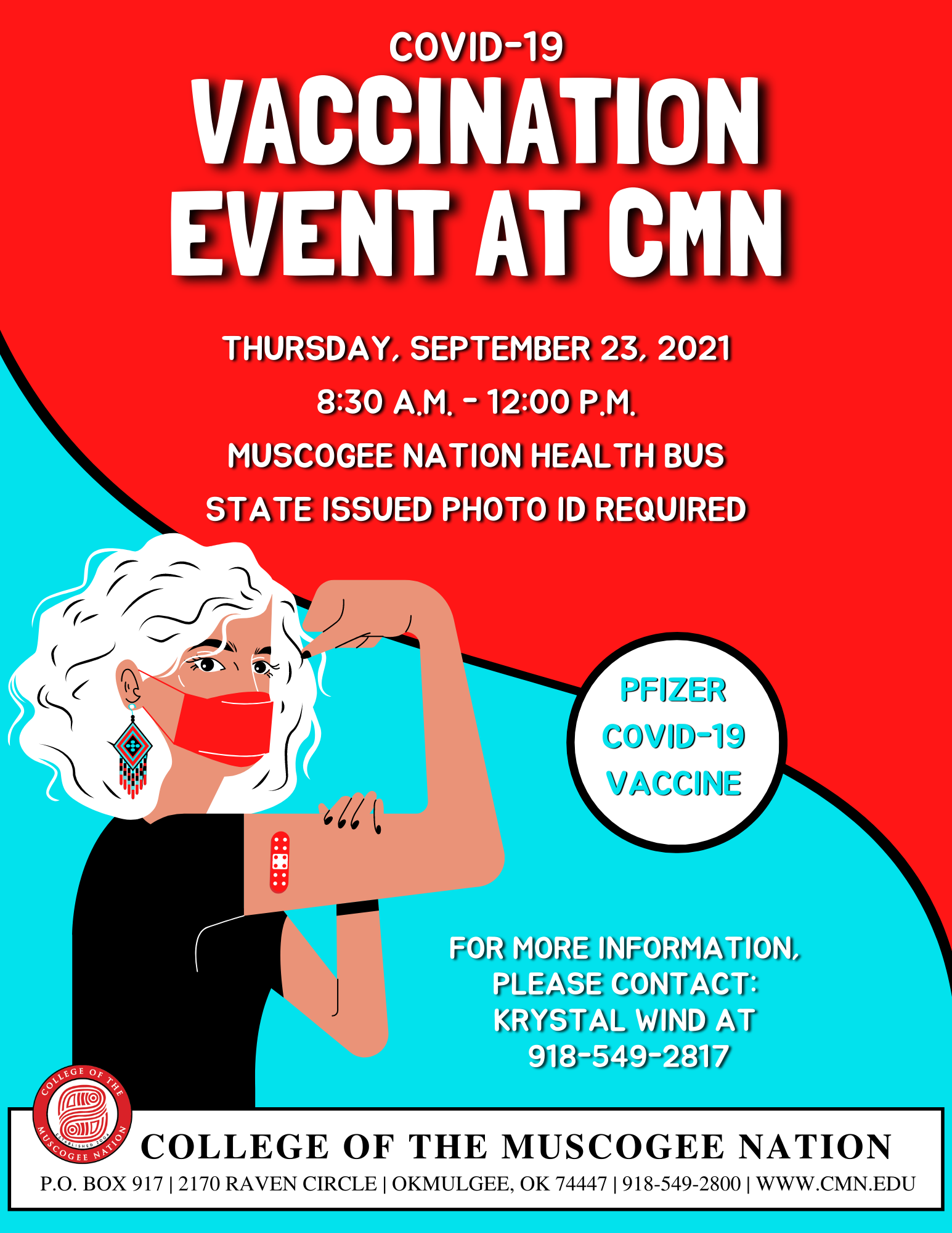 COVID-19 Vaccination Event-9.23.2021 – The College of the Muscogee Nation